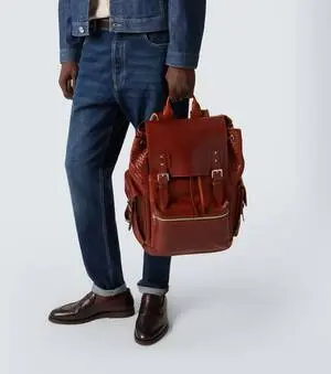 Brunello Cucinelli City Leather Backpack - Brown