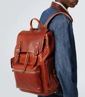 Brunello Cucinelli City Leather Backpack - Brown