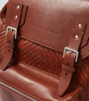 Brunello Cucinelli City Leather Backpack - Brown