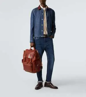 Brunello Cucinelli City Leather Backpack - Brown