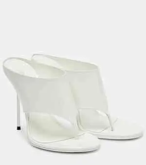 Paris Texas Lidia 105 Patent Leather Mules - White