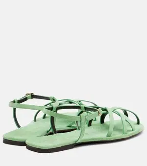 HERBERT LEVINE The Catch Suede Sandals - Green