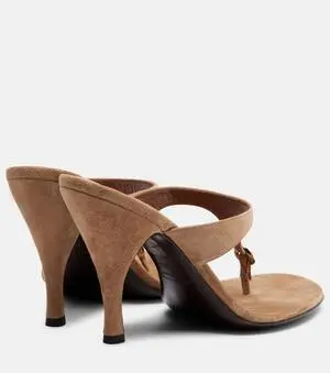 HERBERT LEVINE Kiss And Tell 100 Suede Mules - Beige