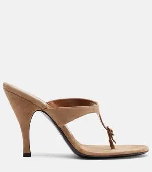HERBERT LEVINE Kiss And Tell 100 Suede Mules - Beige