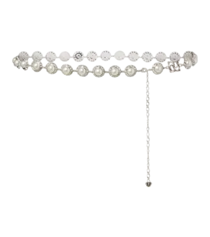 Magda Butrym Crystal And Faux Pearl Belt - Silver