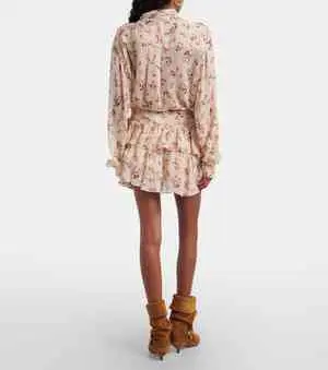 MARANT ETOILE Floral Ruffled Miniskirt