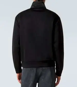 Prada Cotton-blend Fleece Half-zip Sweatshirt