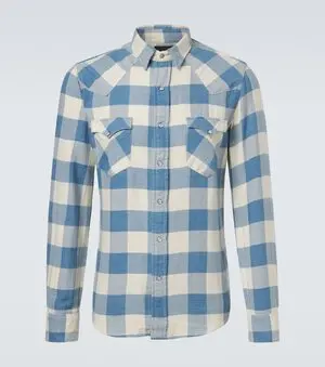 Ralph Lauren Buffalo Checked Cotton And Linen Shirt