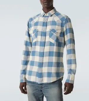 Ralph Lauren Buffalo Checked Cotton And Linen Shirt