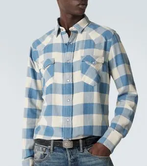 Ralph Lauren Buffalo Checked Cotton And Linen Shirt