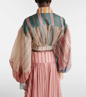 Zimmermann Rebellion Striped Linen And Silk Blouse - Multicoloured