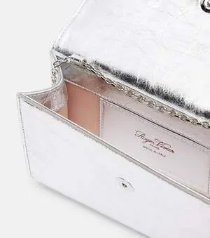 ROGER VIVIER Efflorescence Mini Metallic Leather Clutch