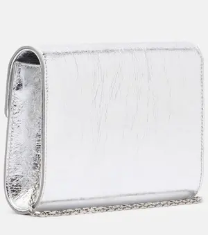 ROGER VIVIER Efflorescence Mini Metallic Leather Clutch