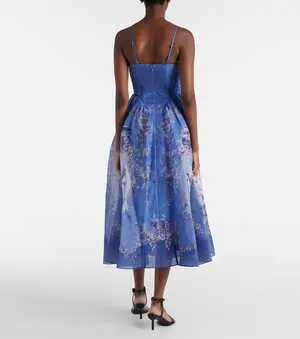Zimmermann Rebellion Linen And Silk Bustier Dress