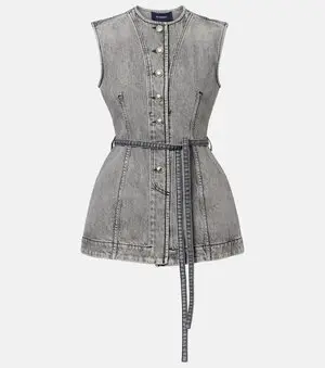 Sportmax Orli Denim Waistcoat - Grey