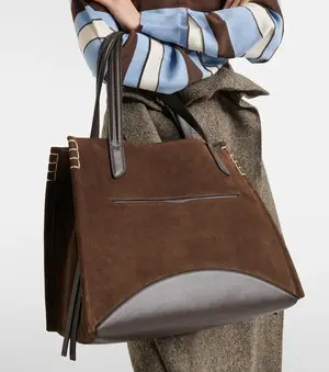 JW Anderson Suede Tote Bag - Brown