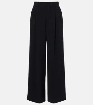 Max Mara Donata Satin Wide-leg Pants - Black