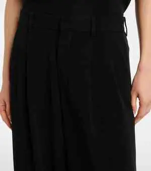 Max Mara Donata Satin Wide-leg Pants - Black