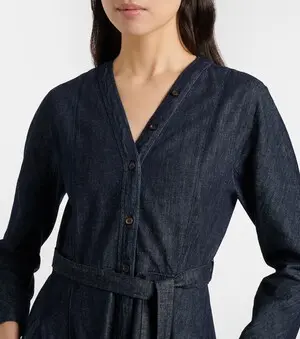 Max Mara Ambra Denim Wrap Dress - Blue