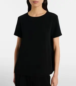Max Mara Rebecca Satin T-shirt - Black