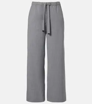 Max Mara Baia Wool-blend Wide-leg Pants