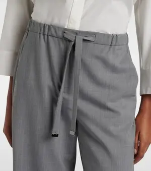 Max Mara Baia Wool-blend Wide-leg Pants
