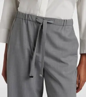 Max Mara Baia Wool-blend Wide-leg Pants