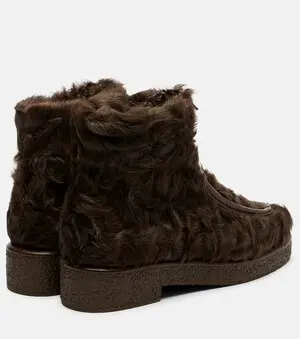 AQUAZZURA Frostie Shearling Ankle Boots