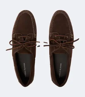 Manolo Blahnik Marino Suede Loafers