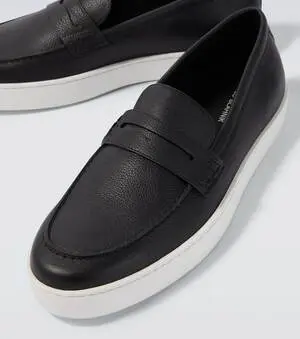 Manolo Blahnik Ellis Leather Loafers - Black