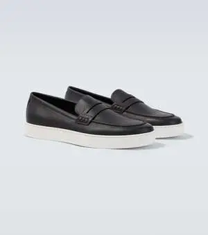 Manolo Blahnik Ellis Leather Loafers - Black