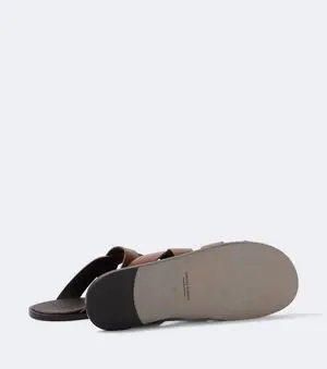 Manolo Blahnik Marvin Leather Sandals - Brown