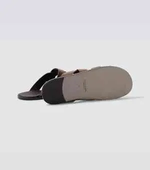 Manolo Blahnik Marvin Leather Sandals - Brown