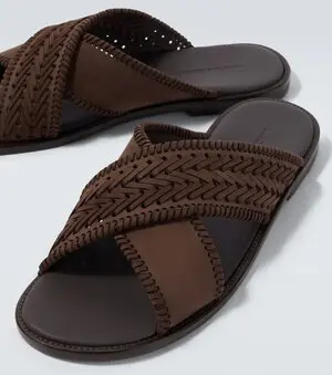 Manolo Blahnik Tex Leather Sandals