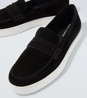 Manolo Blahnik Ellis Suede Loafers - Black