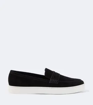 Manolo Blahnik Ellis Suede Loafers - Black