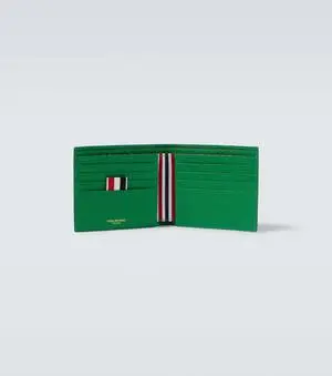 Thom Browne Rwb Stripe Leather Bifold Wallet
