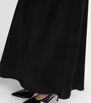 Max Mara Draped Satin Gown - Black