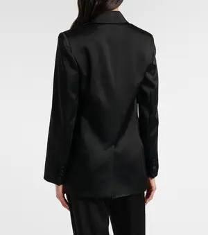 Max Mara Satin Crêpe Blazer - Black