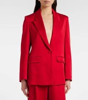Max Mara Satin Crêpe Blazer - Red