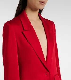Max Mara Satin Crêpe Blazer - Red