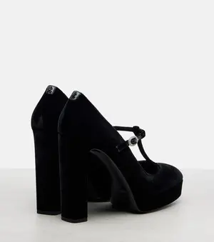 JIMMY CHOO Marene 120 Velvet Mary Jane Pumps