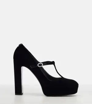 JIMMY CHOO Marene 120 Velvet Mary Jane Pumps