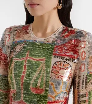 ALEMAIS Alémais X Laurence Leenaert Lumira Sequined Gown - Multicoloured