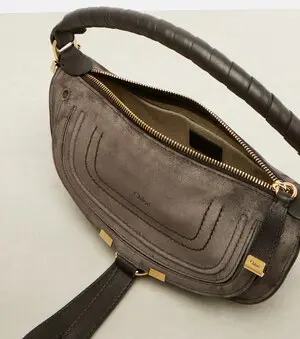 Chloé Marcie Mini Suede Shoulder Bag - Brown
