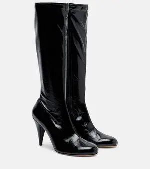 Le Monde Beryl Madison 95 Patent Leather Knee-high Boots - Black