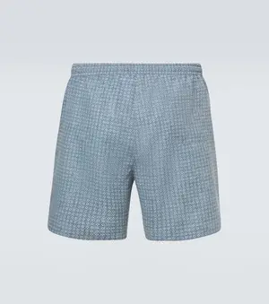 Brunello Cucinelli Printed Swim Trunks - Blue