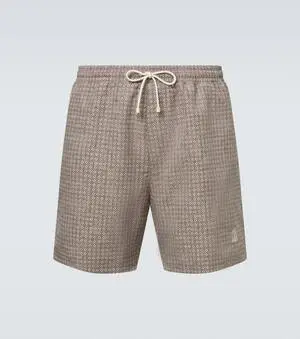 Brunello Cucinelli Printed Swim Trunks - Brown
