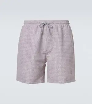 Brunello Cucinelli Printed Swim Trunks - Grey