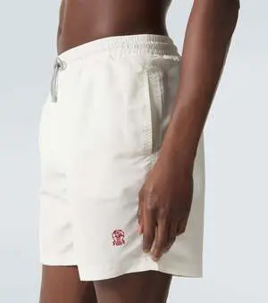 Brunello Cucinelli Logo Swim Trunks